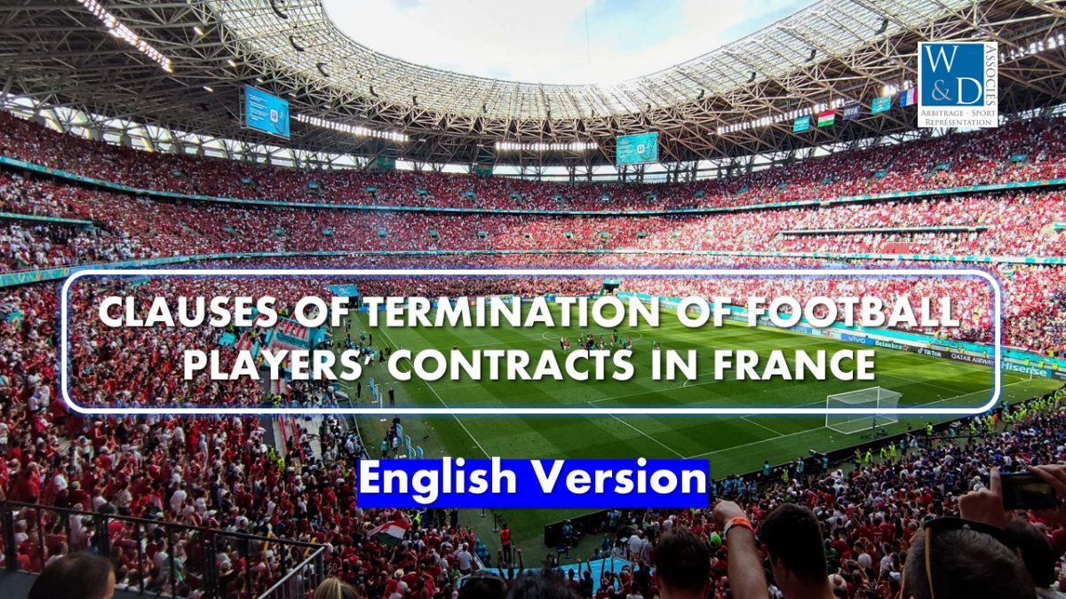 Clauses of termination of football players’ contracts in France ...